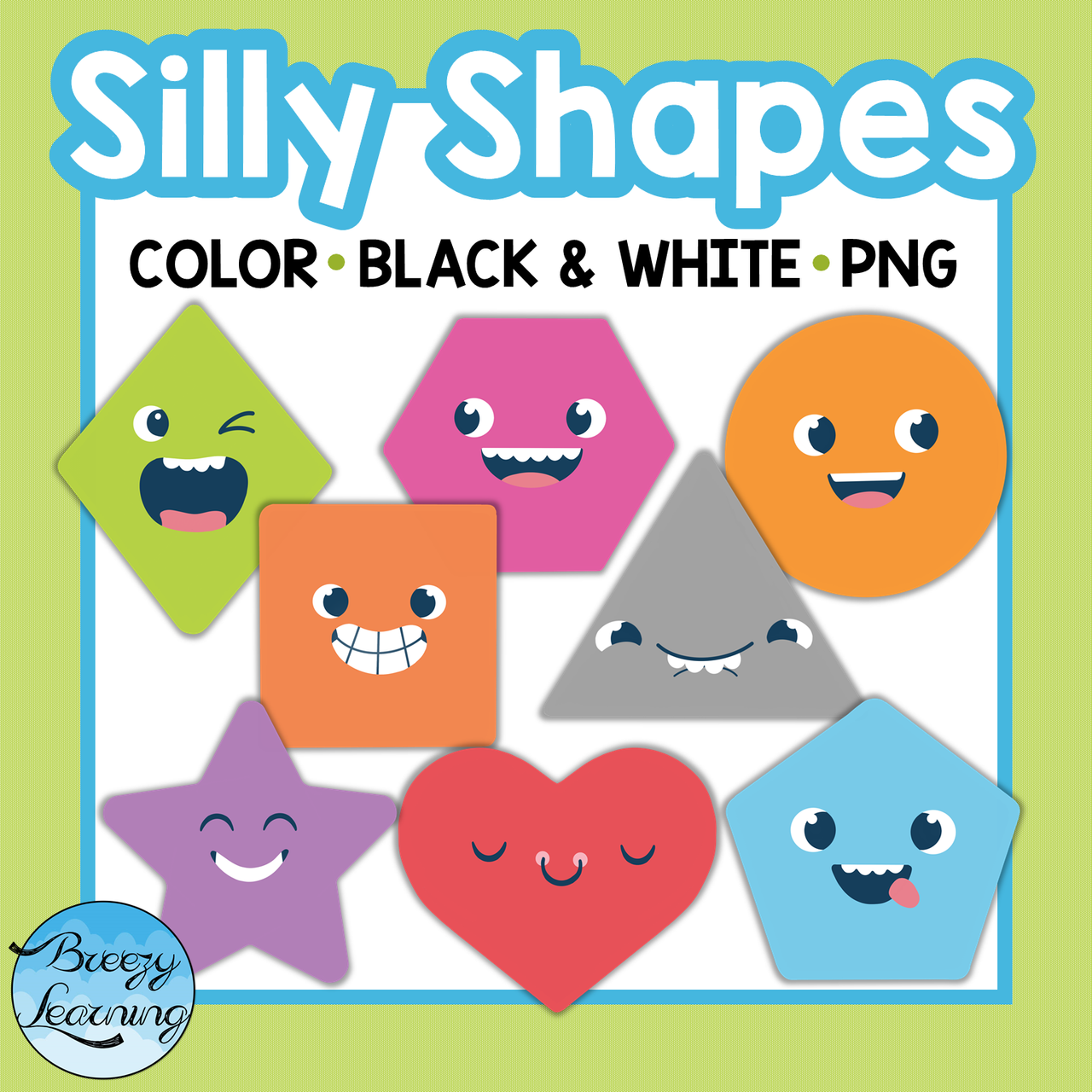 Silly Shapes Clipart - Amped Up Learning