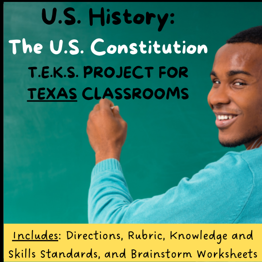 8th Grade American History TEKS Project: U.S. Constitution - Amped Up ...