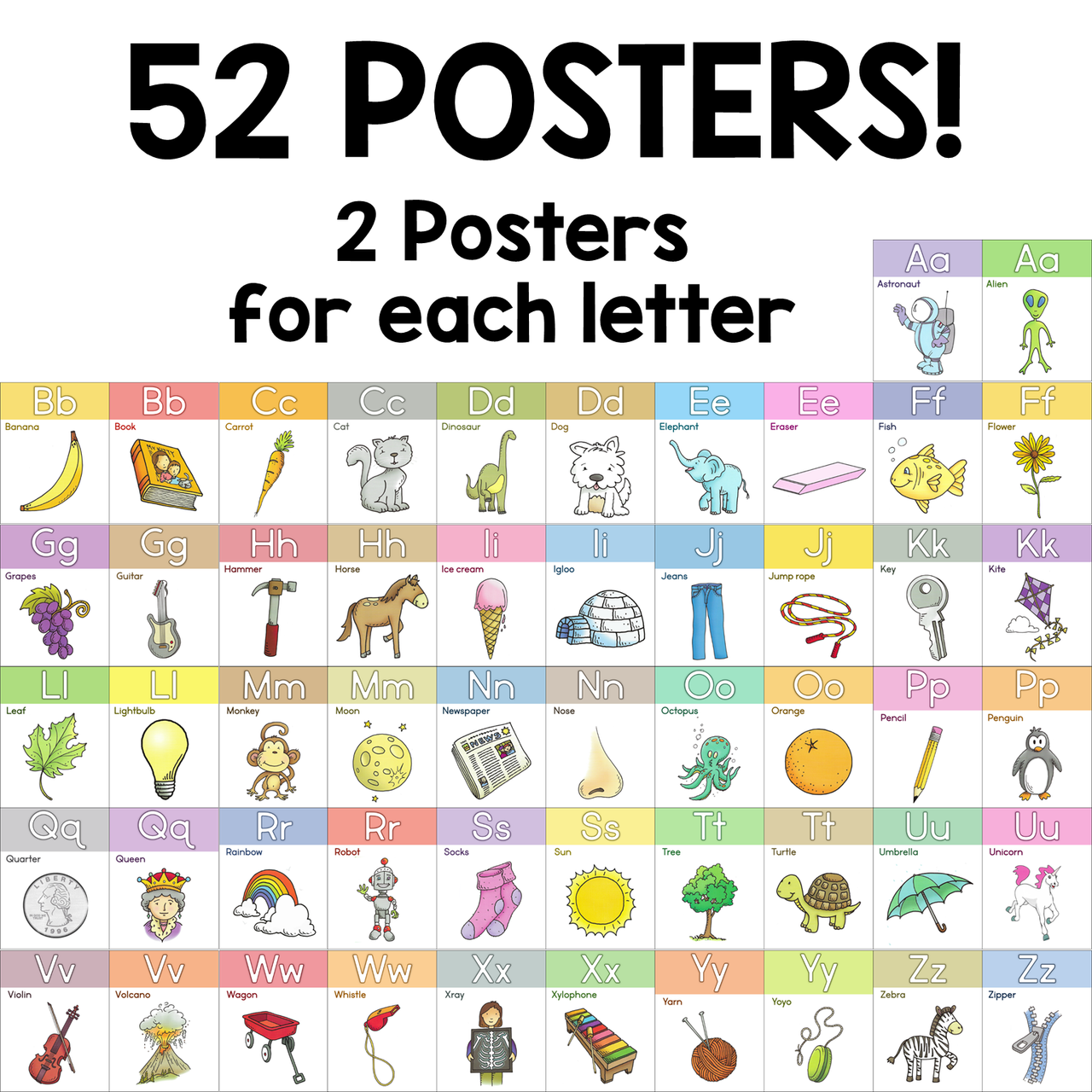 Alphabet Posters and Flashcards / ABC Posters - Amped Up Learning