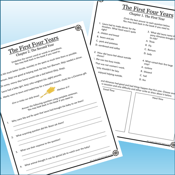 The First Four Years Novel Study