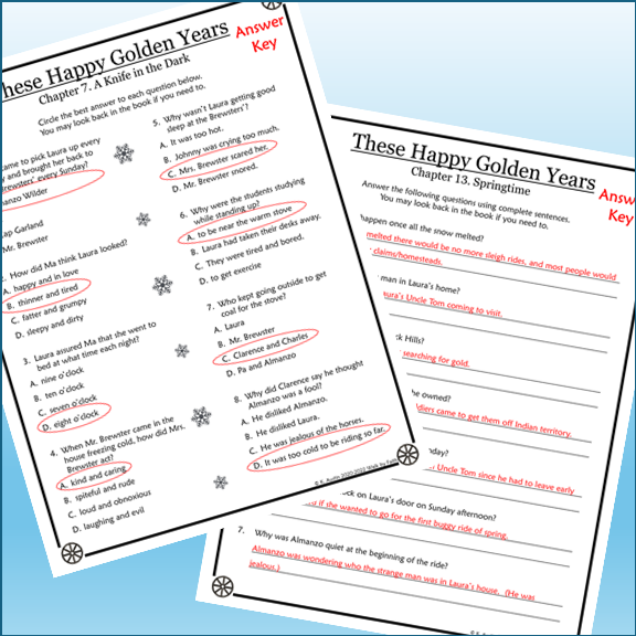 These Happy Golden Years Novel Study