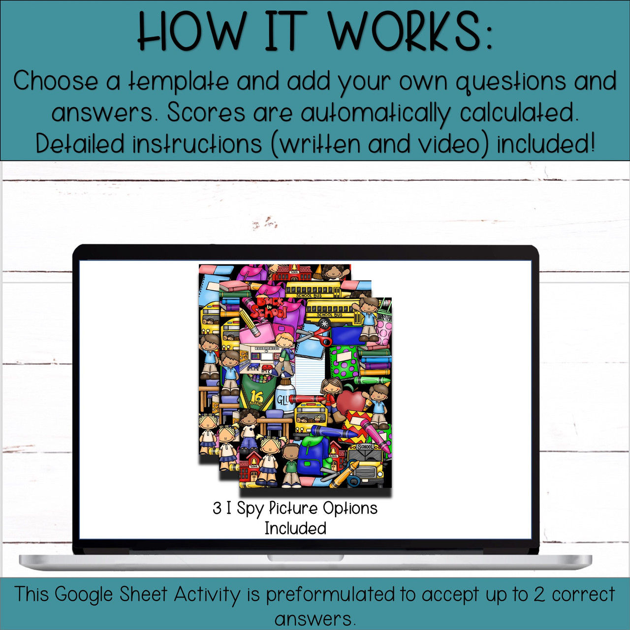 Template for Google Sheets - 16 Question Digital Activity - Self ...