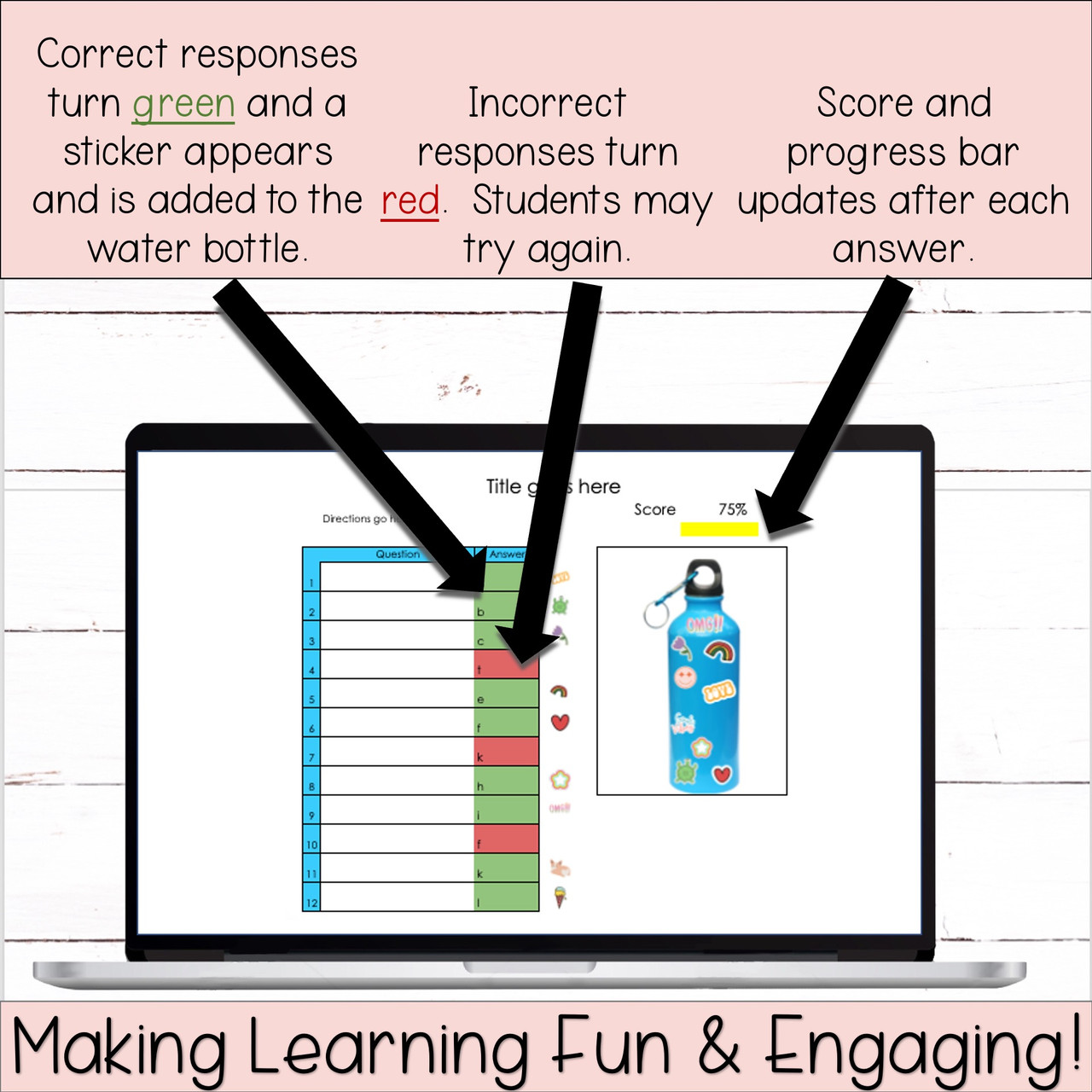 Template for Google Sheets - 12 Question Digital Activity - Self ...