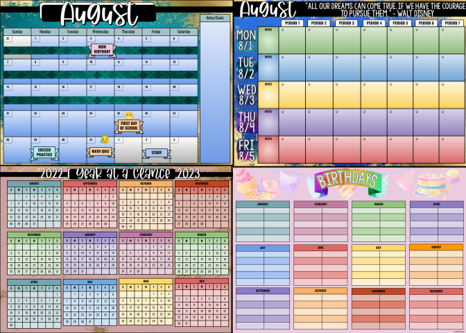 Teacher Planner - August Sample Month - Google Drive