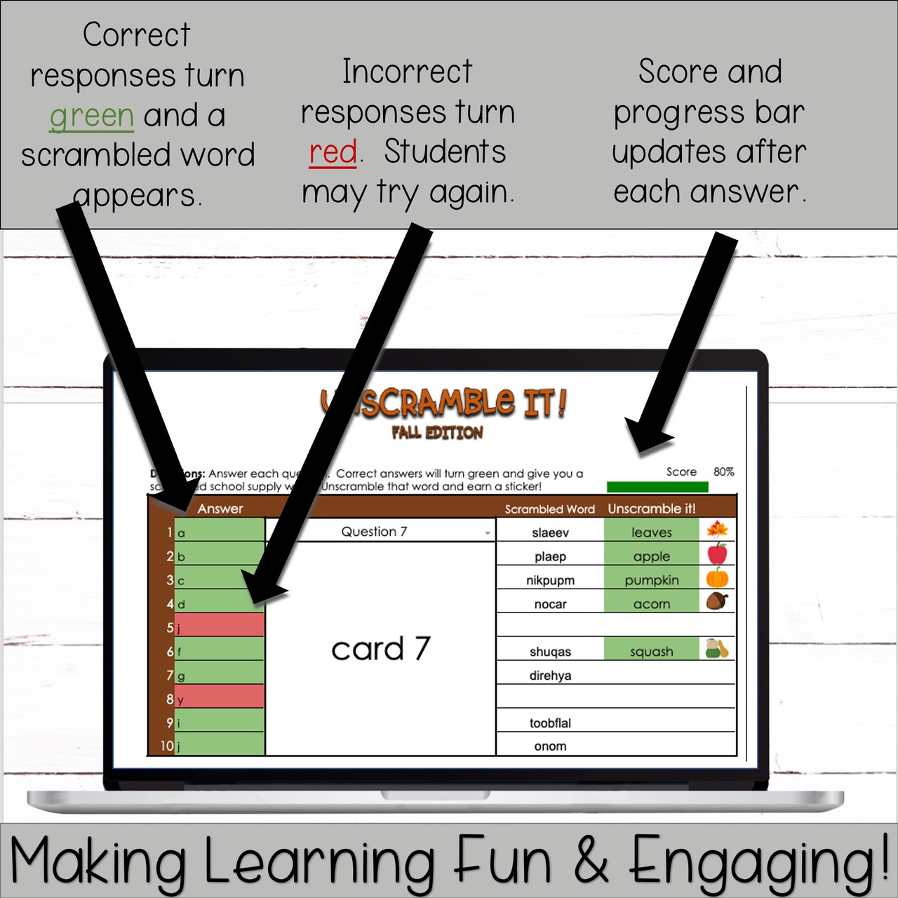 Template for Google Sheets - 10 Question Digital Activity - Self ...