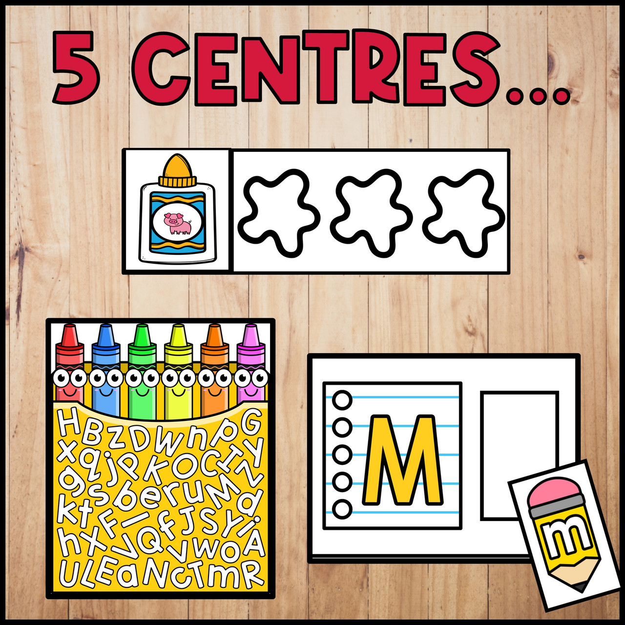 Back to School Literacy Centers | Alphabet Beginning Sounds CVC Words ...