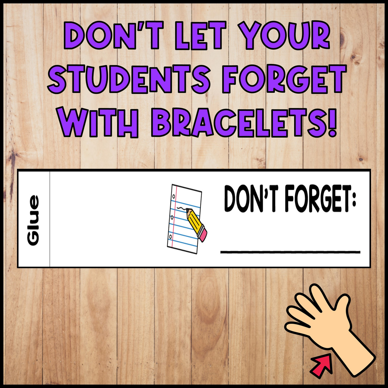 EDITABLE Reminder Bracelets | Reminder Notes for Parents - Amped Up ...