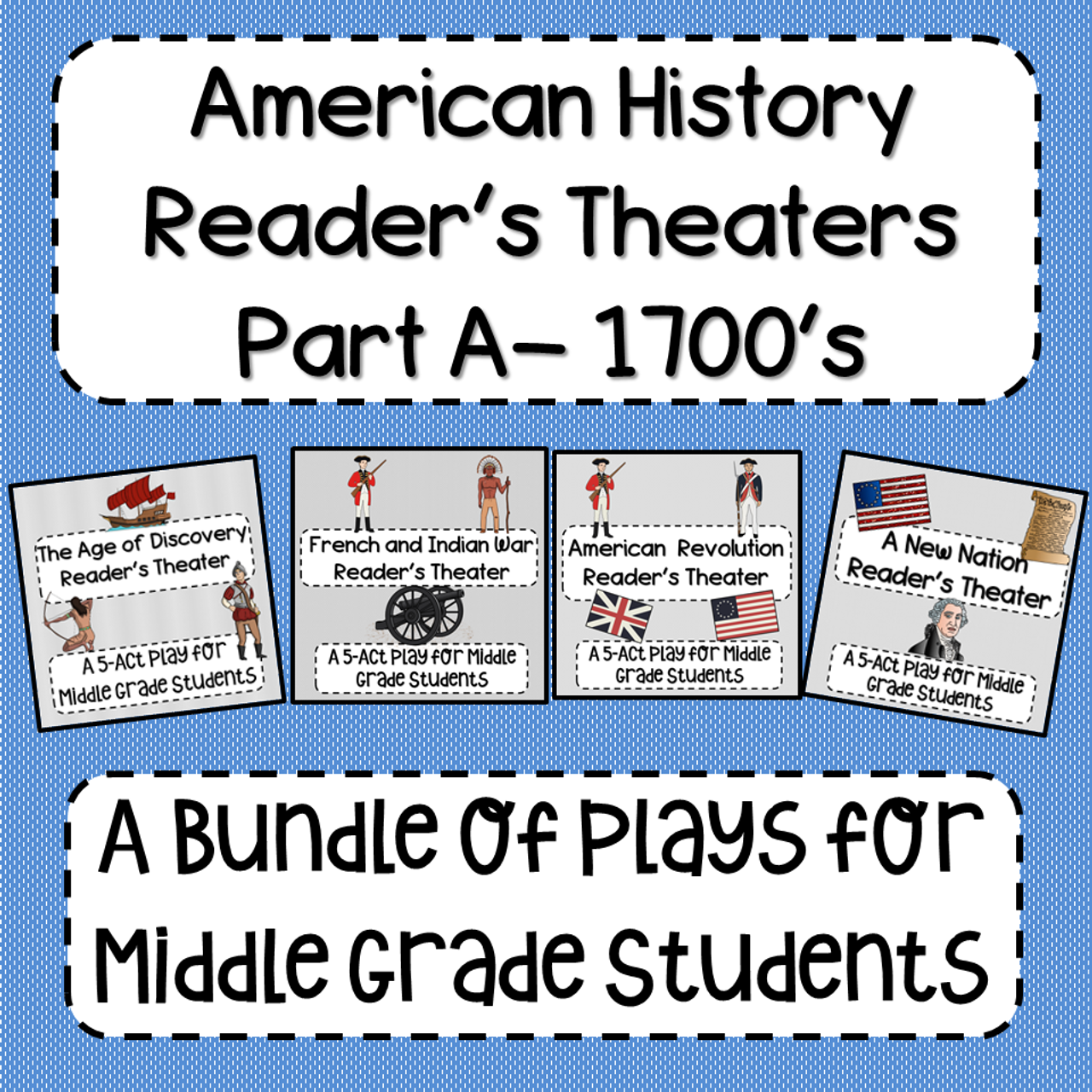 American History Reader's Theaters Part A (1700's) - Amped Up Learning