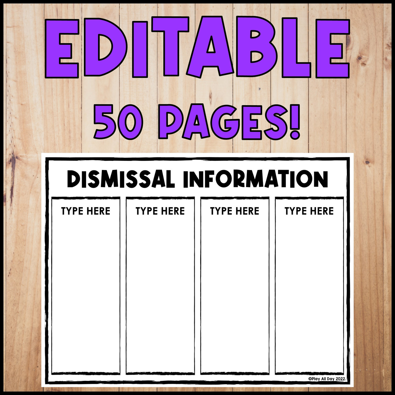 EDITABLE Dismissal Kit | Chart Posters Backpack Tags - Amped Up Learning