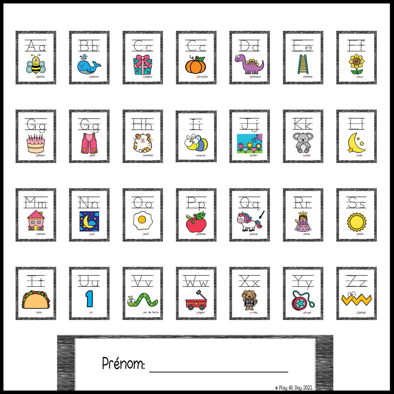 FRENCH Alphabet Posters | Affiches d’alphabet