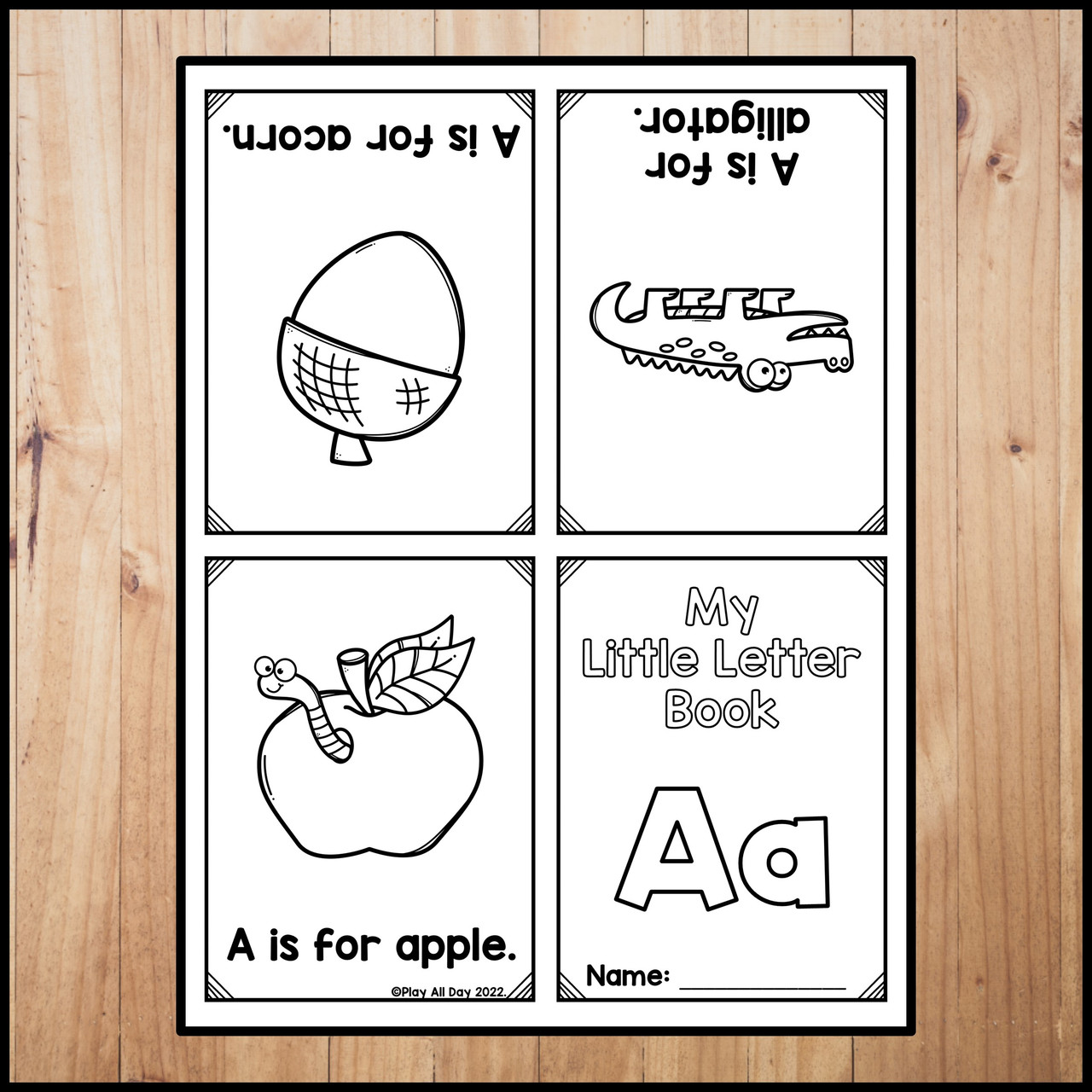 FREE Letter A Mini Book