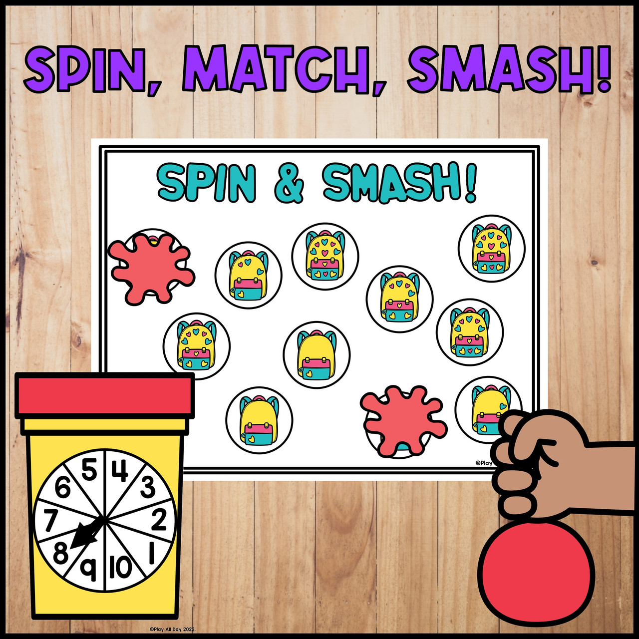 Back to School Smash Mats | Number Recognition and Counting Activities