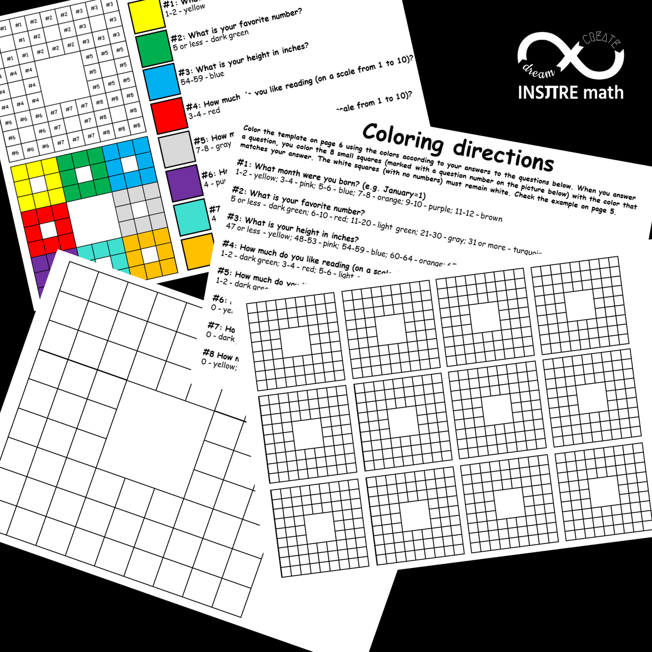 BUNDLE Back to School Get To Know You MATH All About Me | Math Game ...