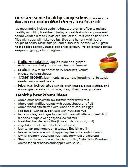 Eat Breakfast! - Shake Up Your Wakeup! - Amped Up Learning