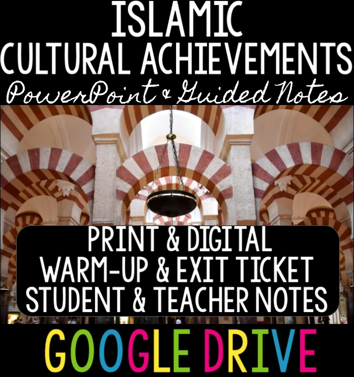 Islamic Cultural Achievements - Warm Up, Exit Ticket, Student & Teacher ...