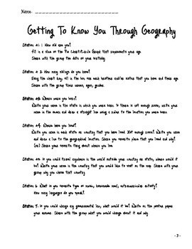 Getting To Know You Through Geography: A Beginning of The Year Carousel ...