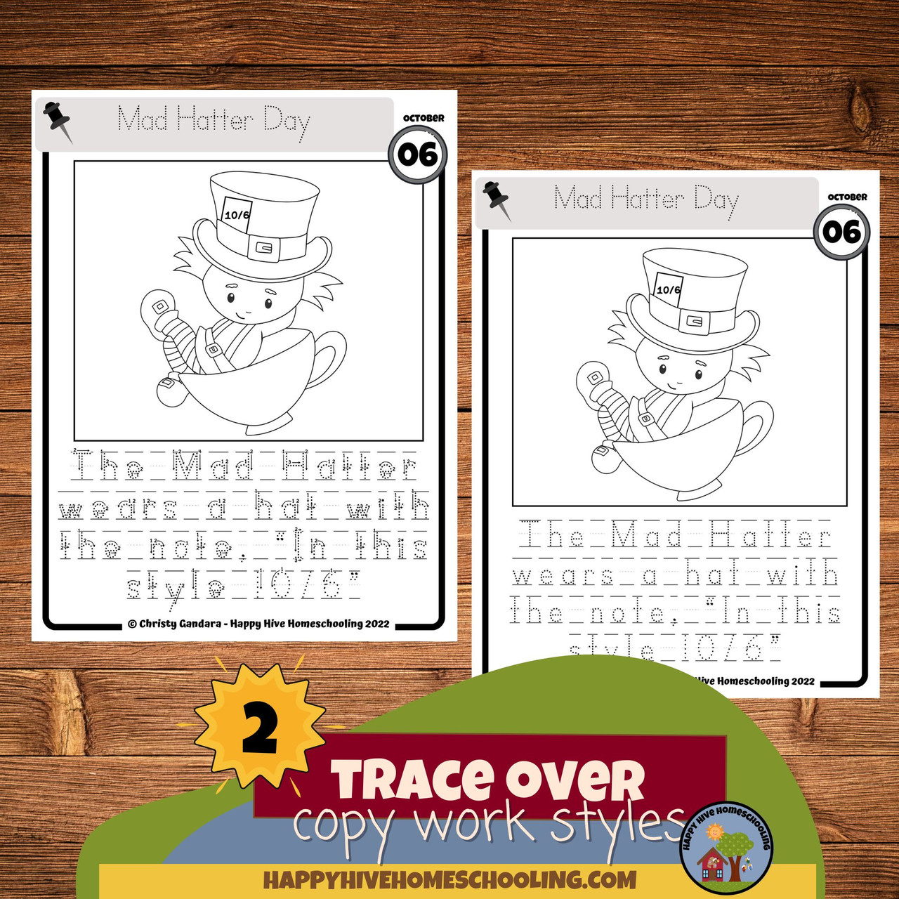 October Copywork Printables - Trace Over