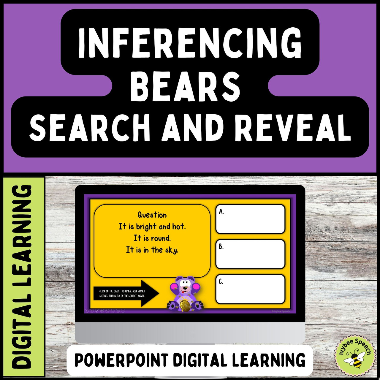 Inferencing Bears Search and Reveal PowerPoint Game