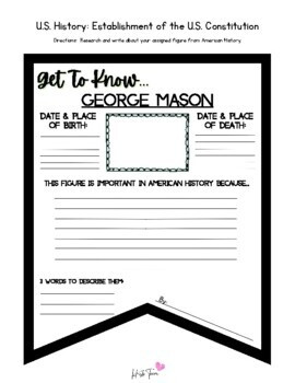 Research Pennants of Important Figures From The Constitutional ...