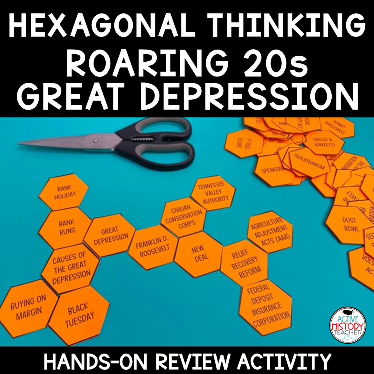 Roaring 20s Great Depression New Deal Hexagonal Thinking EOC Review ...