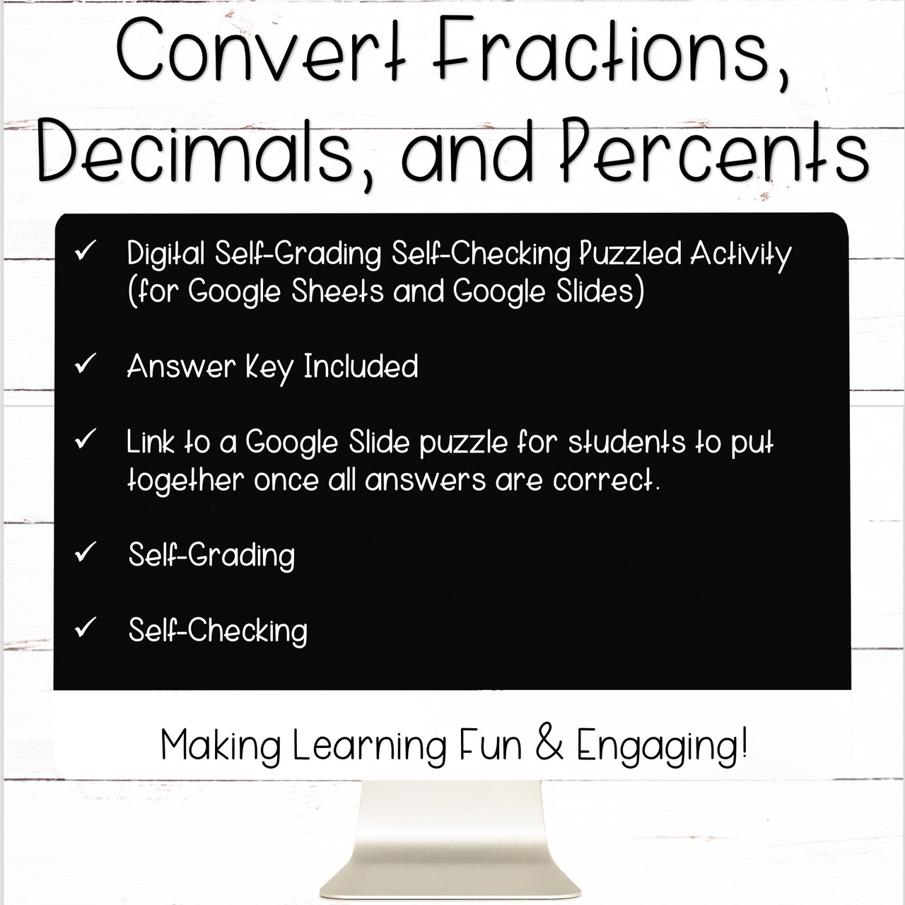Convert - Change - Fractions, Decimals, and Percents Digital Halloween ...