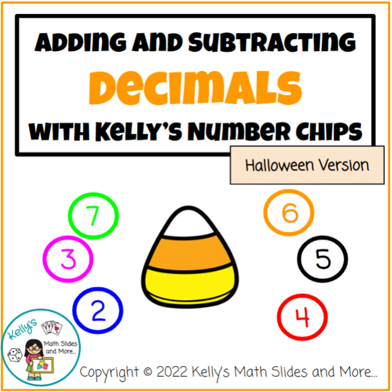 Halloween Adding and Subtracting Decimals with Number Chips - Amped Up ...