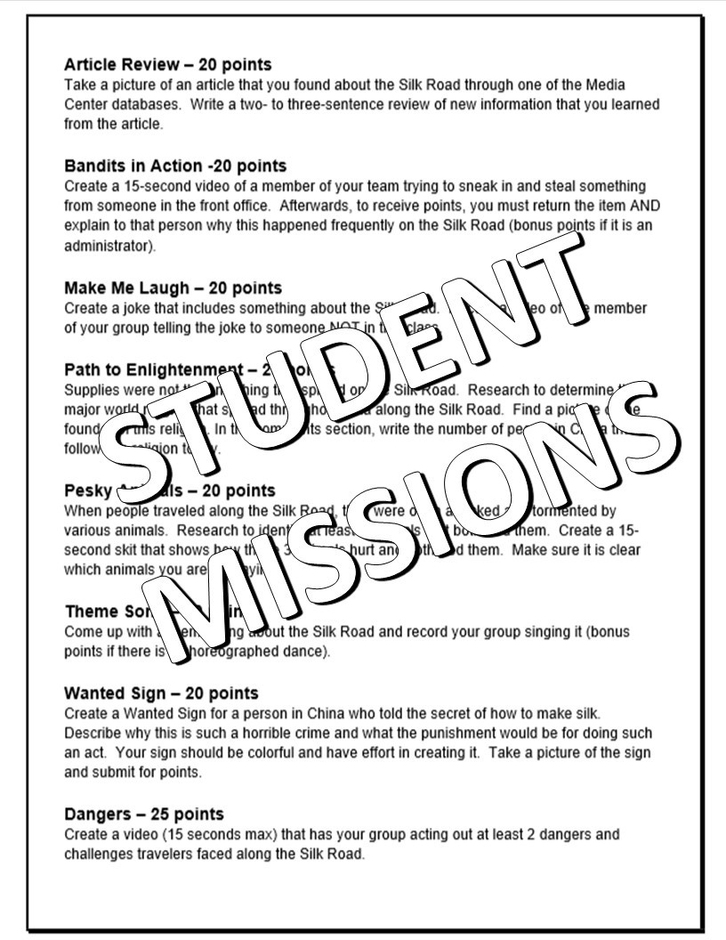 GooseChase Silk Road Digital Scavenger Hunt - Amped Up Learning