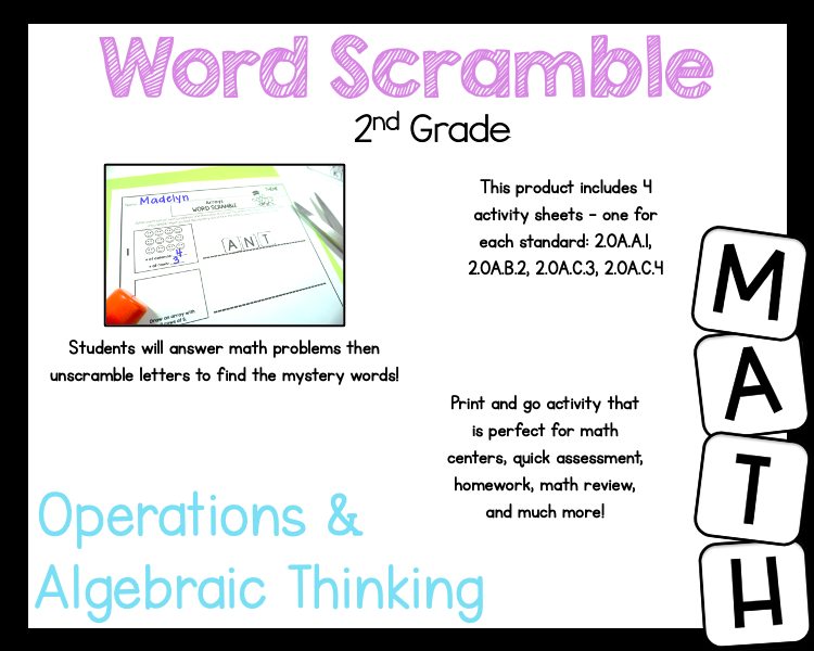 2nd Math Operations & Algebraic Thinking 2.OA.A.1 2.OA.B.2 2.OA.C.3 2 ...
