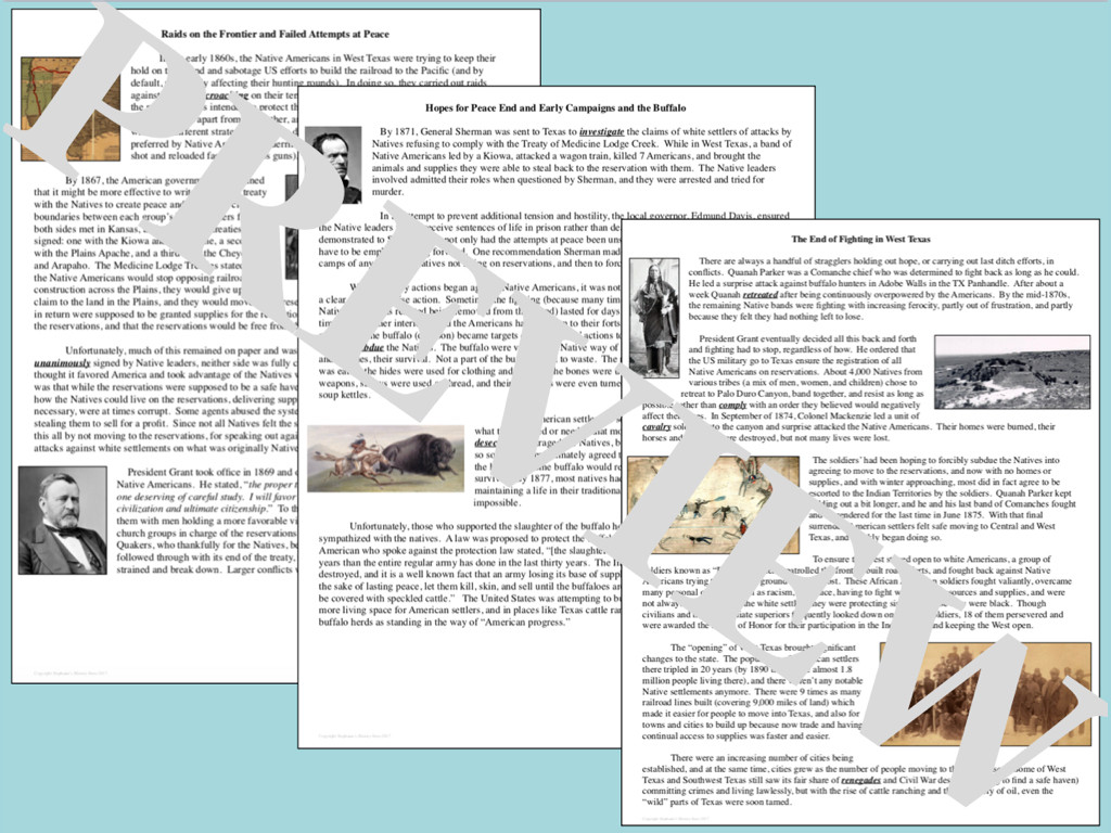 Texas Frontier Learning Packet