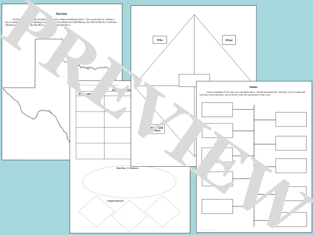Texas Frontier Learning Packet