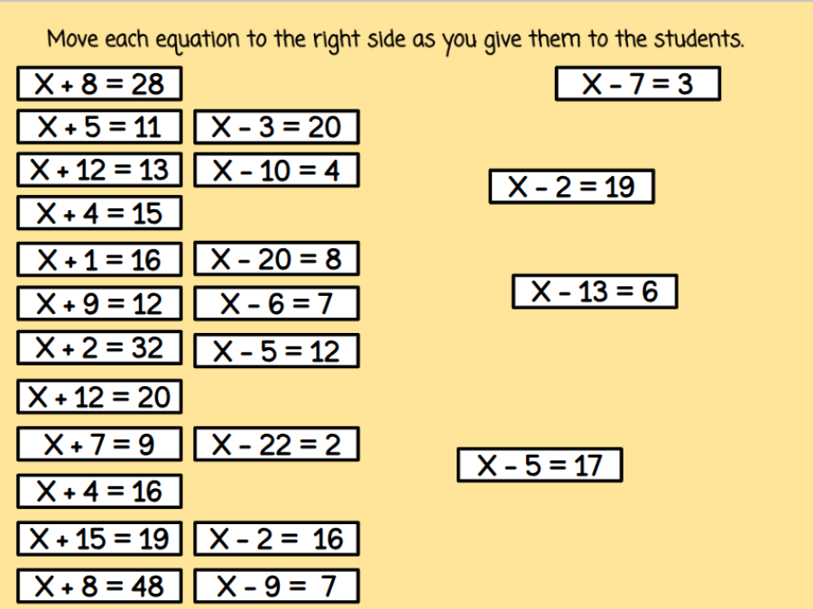 New Year's One-Step Equation Bingo - Add and Subtract Digital and ...