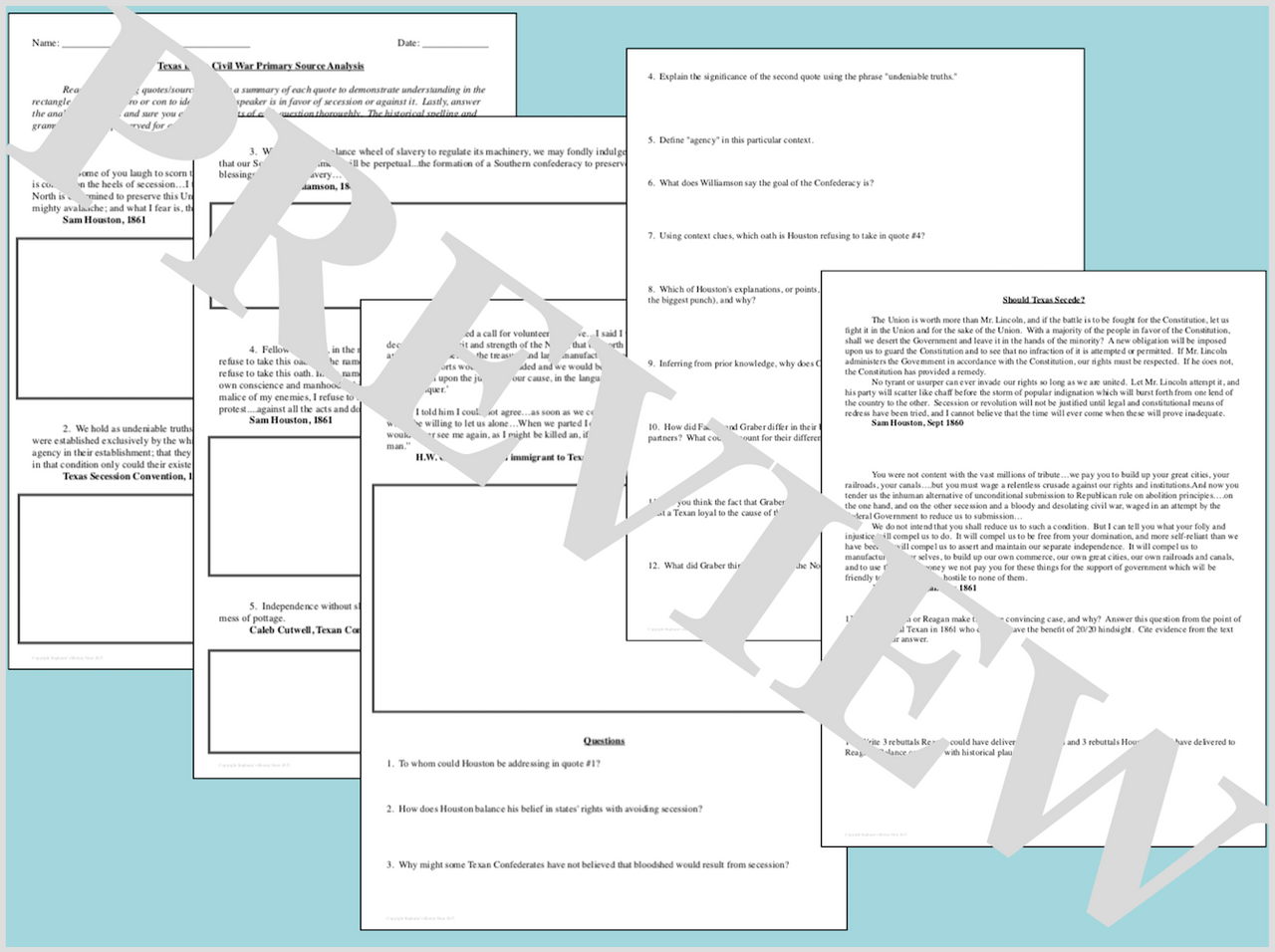 The Secession of Texas Primary Source Analysis
