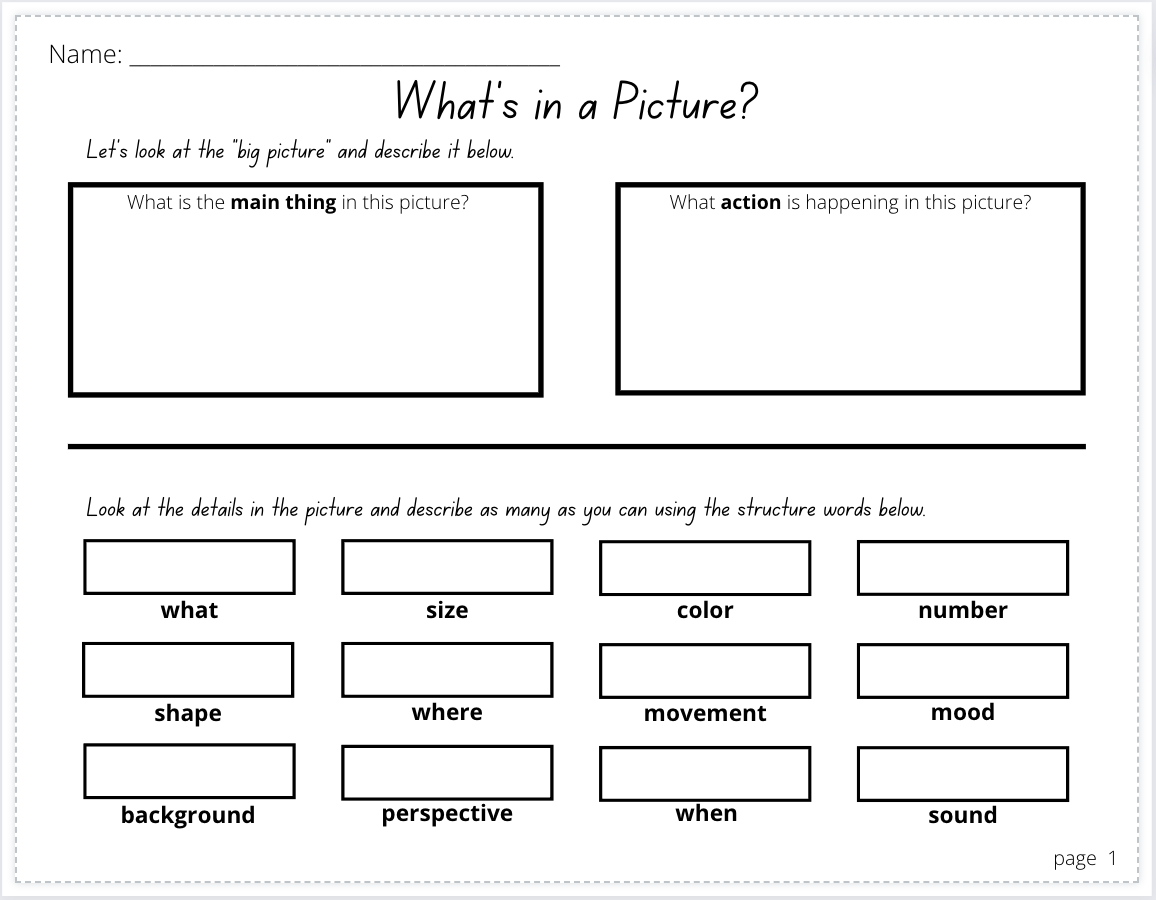 FALL: "What's in a Photo?" Verbalizing Reading Comprehension Strategy ...