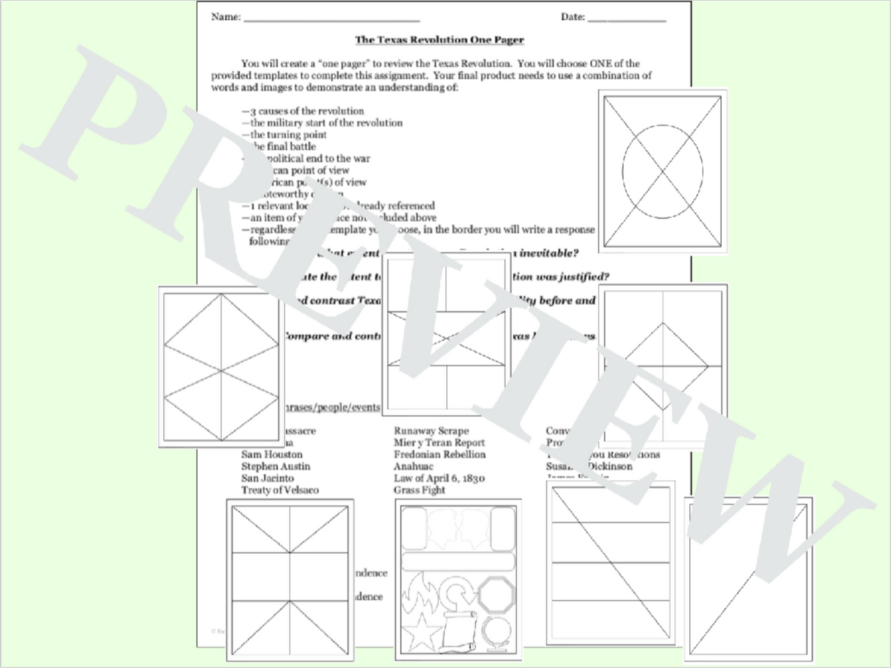 Texas Revolution One Pager