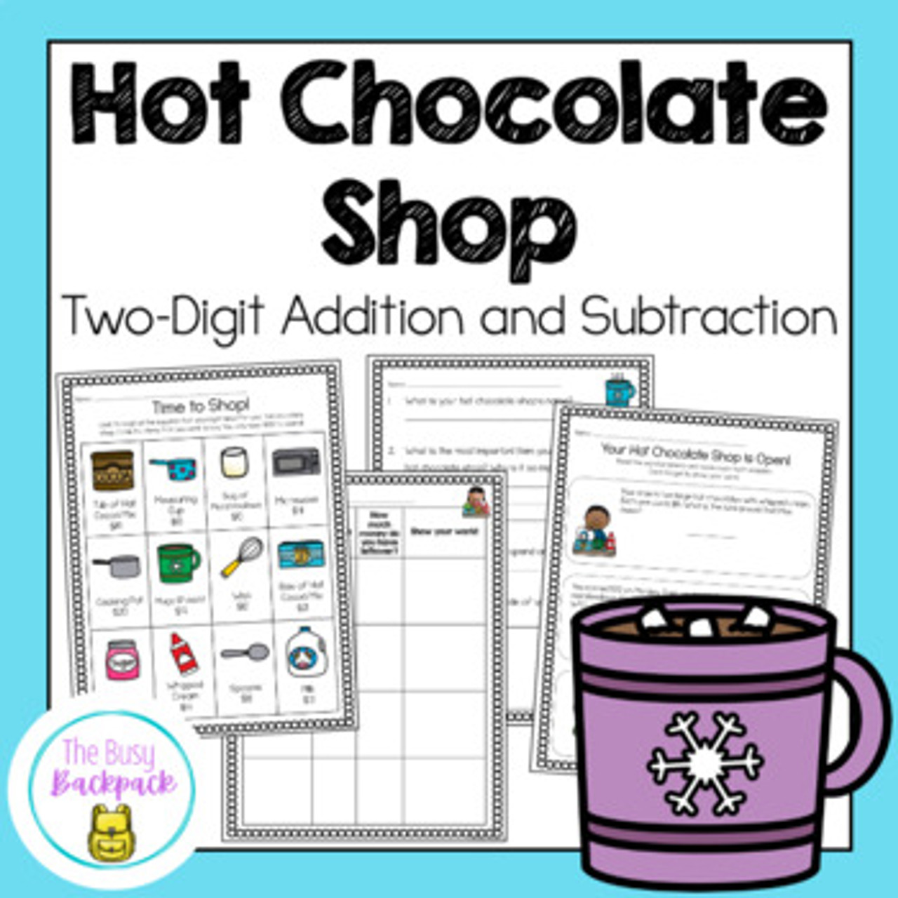 Winter Math Addition and Subtraction Within 100 2nd 3rd grade 2.NBT.B.5