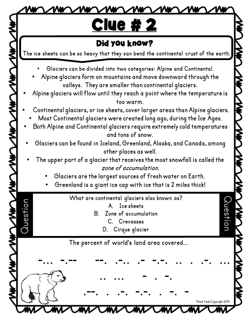 Glaciers ESCAPE ROOM! - Amped Up Learning