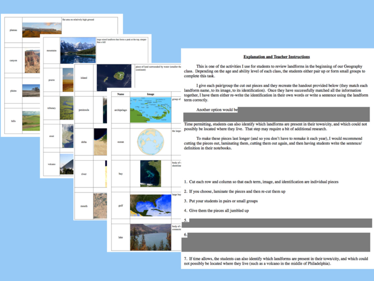 Physical Geography Landforms Bundle