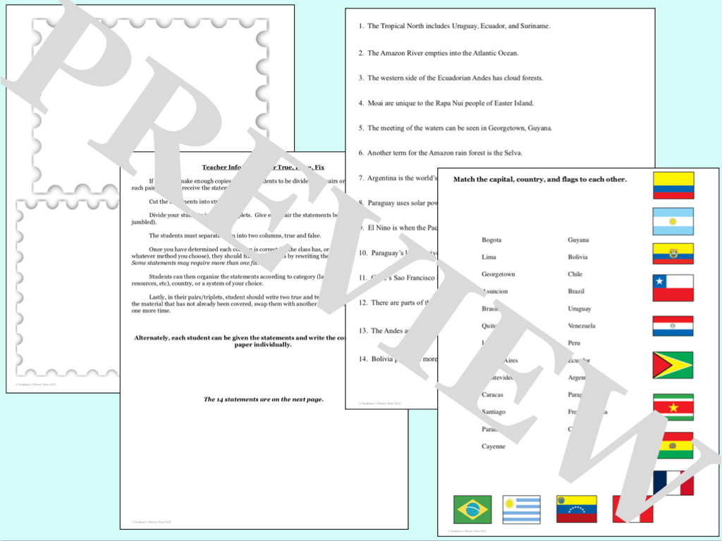 South America's Physical Geography PowerPoint and Note Guide