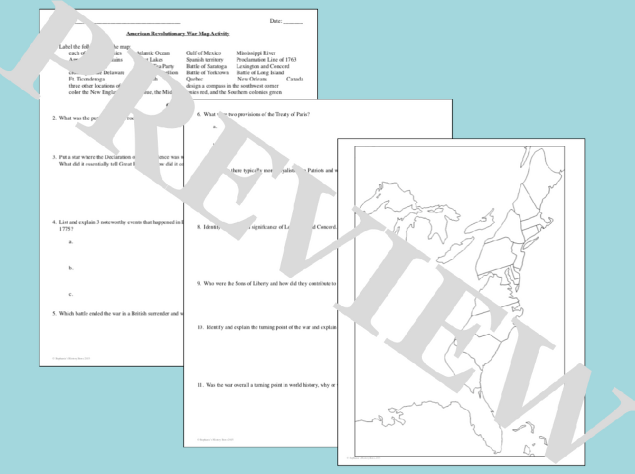 Revolutionary War Map Review