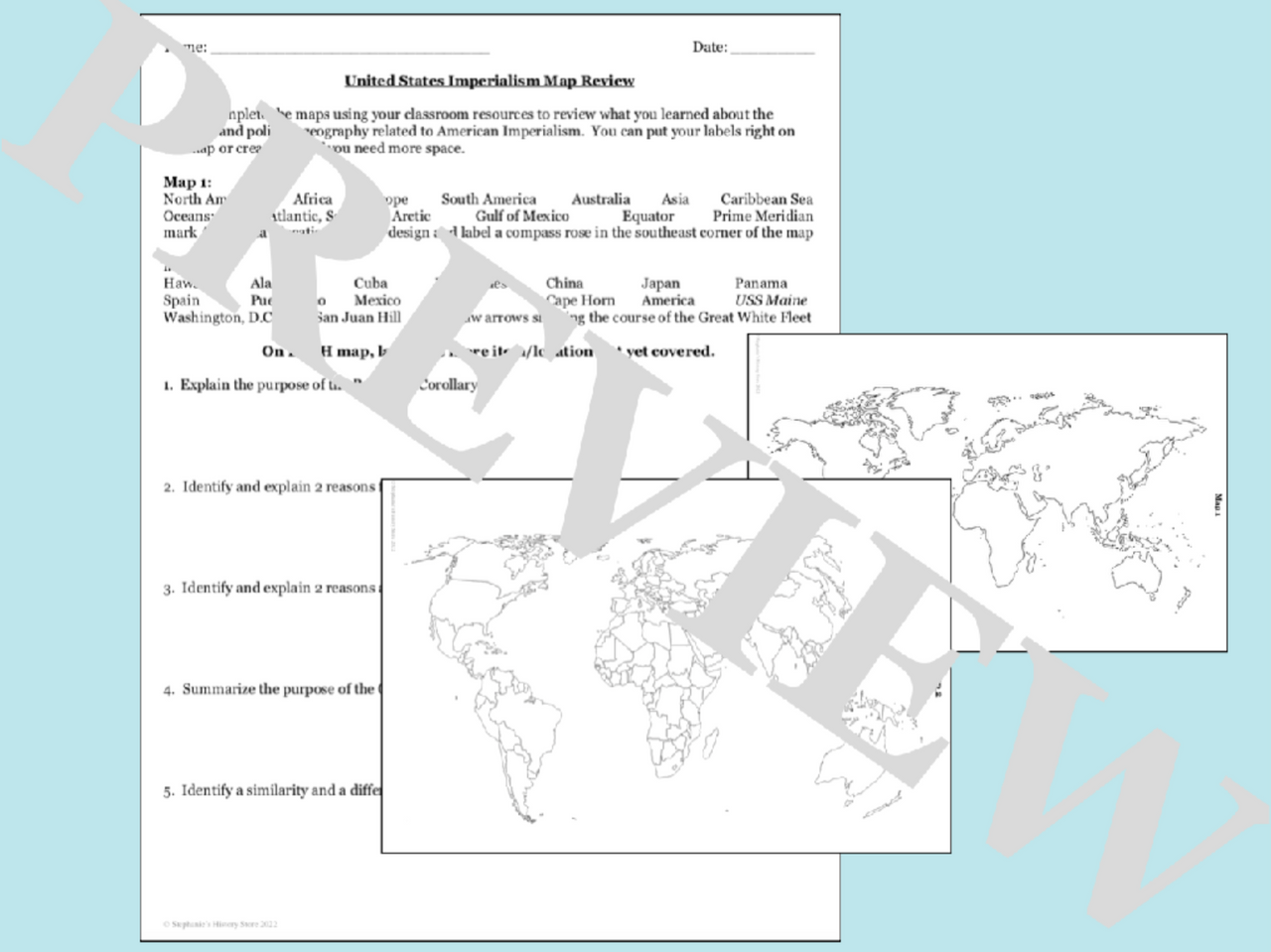 Mlb imperialism map editable pdf