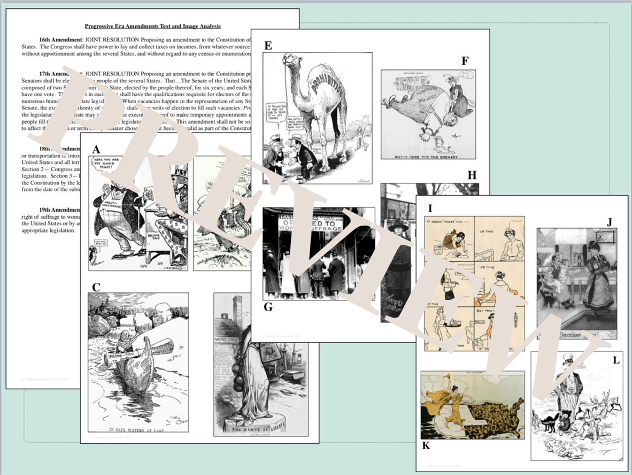 Progressive Era Amendment Analysis