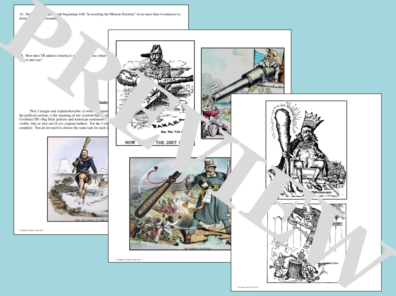 The Roosevelt Corollary Text and Image Analysis