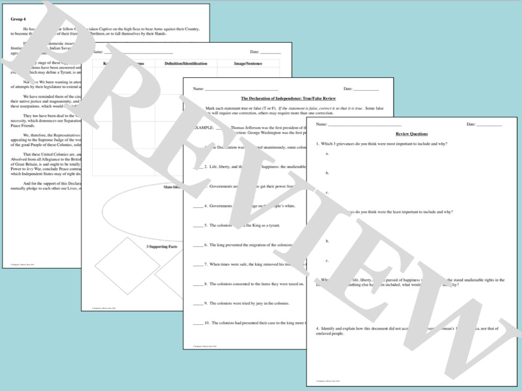 Declaration of Independence Bundle