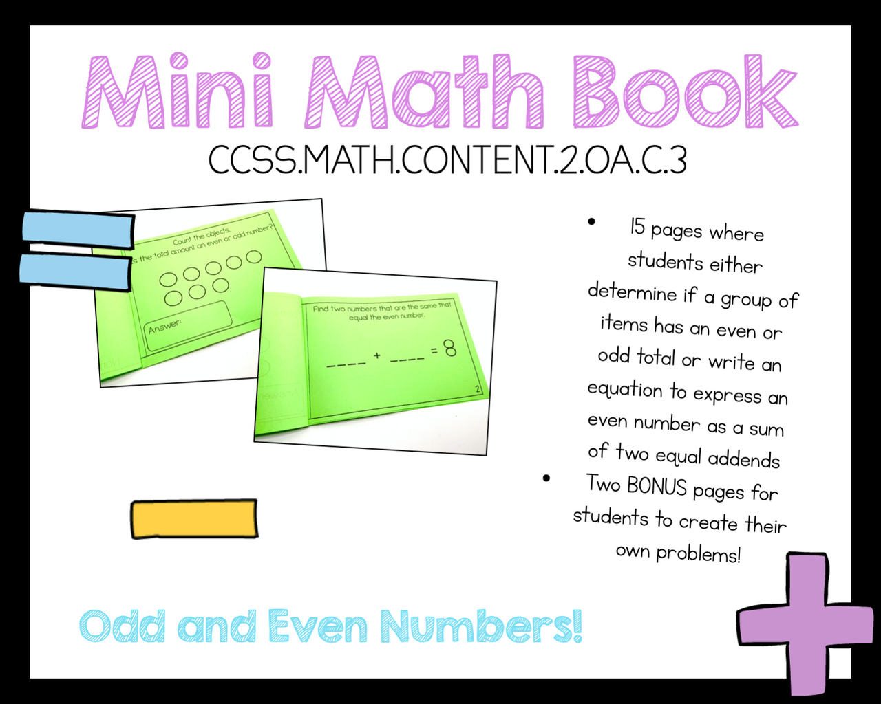 2nd Grade Math Even and Odd Numbers 2.OA.C.3