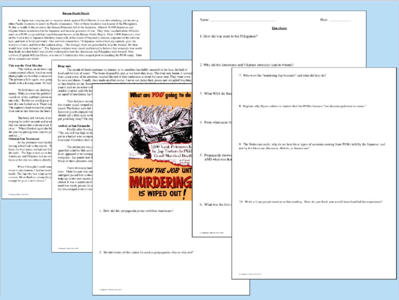 Bataan Death March Primary Source Analysis