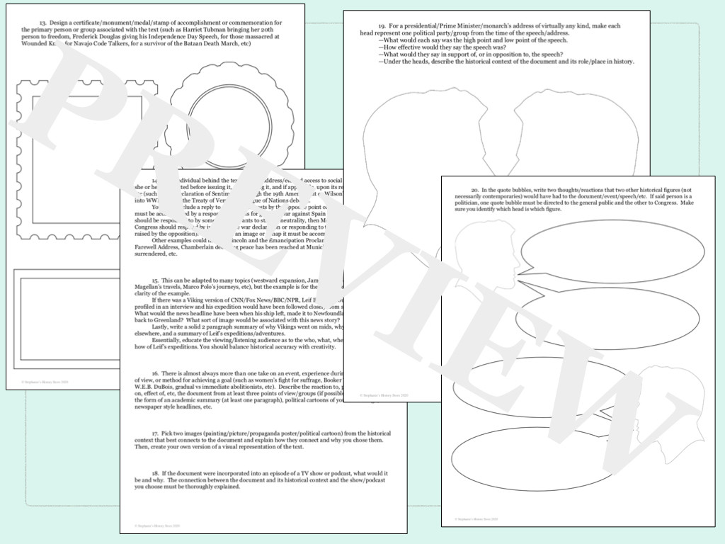 Activities and Projects for ANY Social Studies Topic BUNDLE