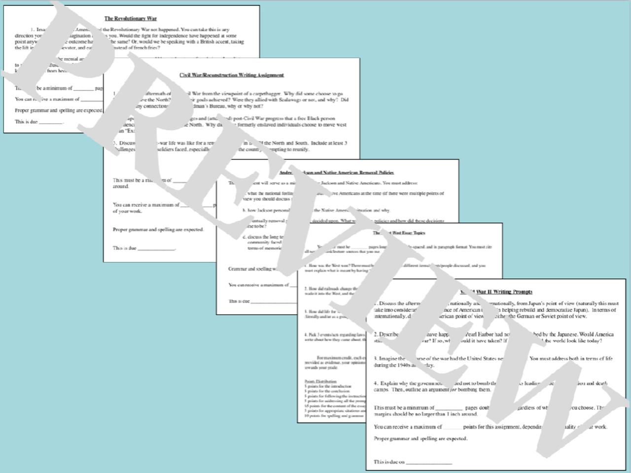 Activities and Projects for ANY Social Studies Topic BUNDLE