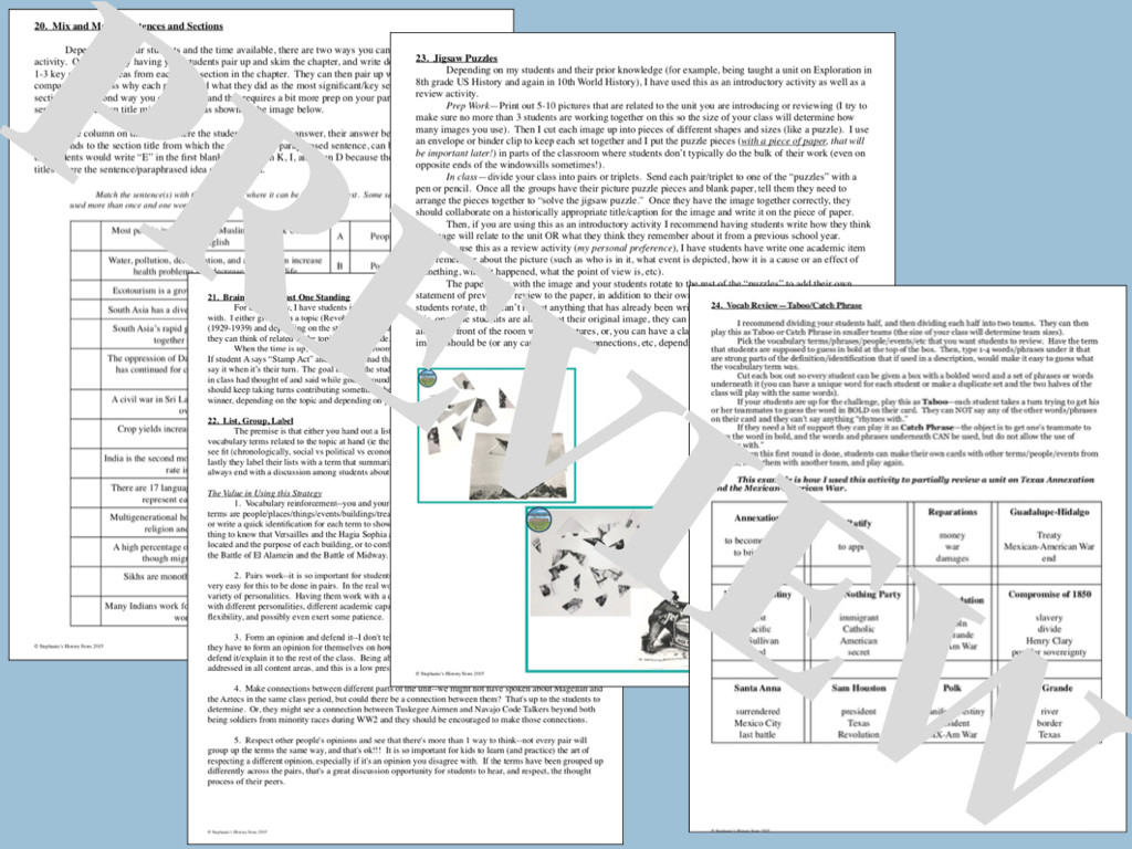 Back to School Social Studies Teacher Bundle