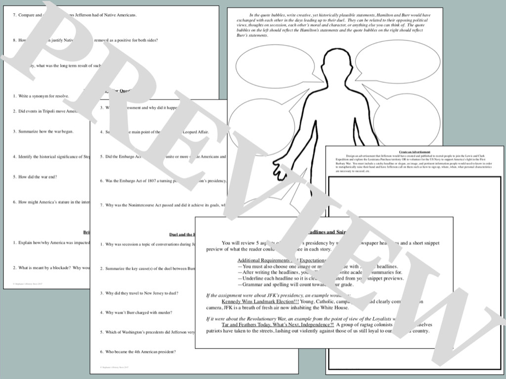 President Thomas Jefferson Gallery Walk