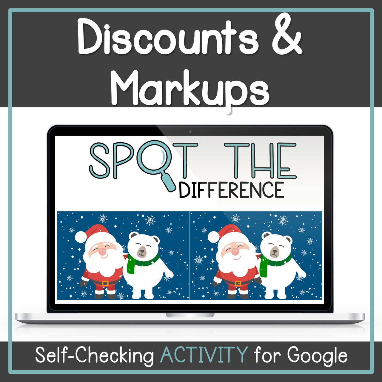 Discounts and Markups Digital Self-Checking Christmas Activity - Amped ...